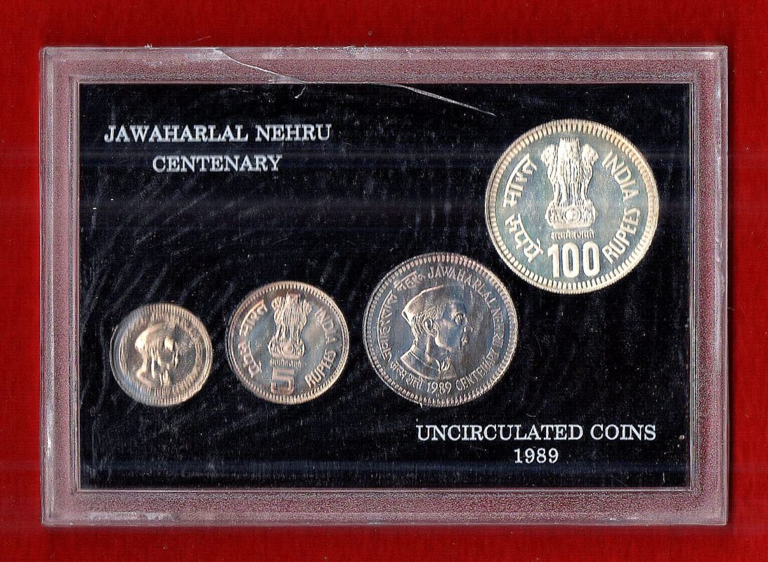 1989 Jawaharlal Nehru Birth Centenary (Bombay) UNC Set – The India Mint ...